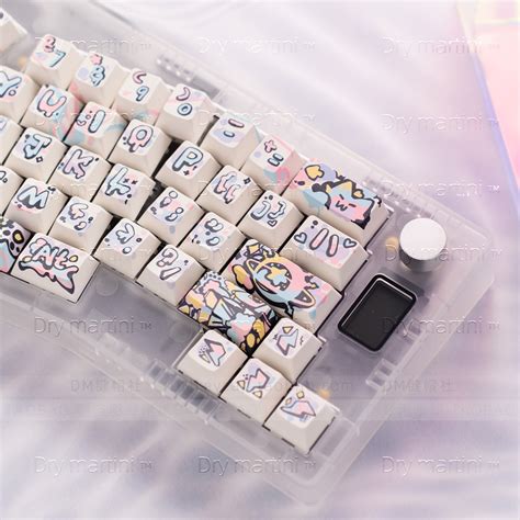 Electric Syllables Keycap Mdacherry Profile Pbt Five Sided Dye