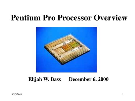 Ppt Pentium Pro Processor Overview Powerpoint Presentation Free