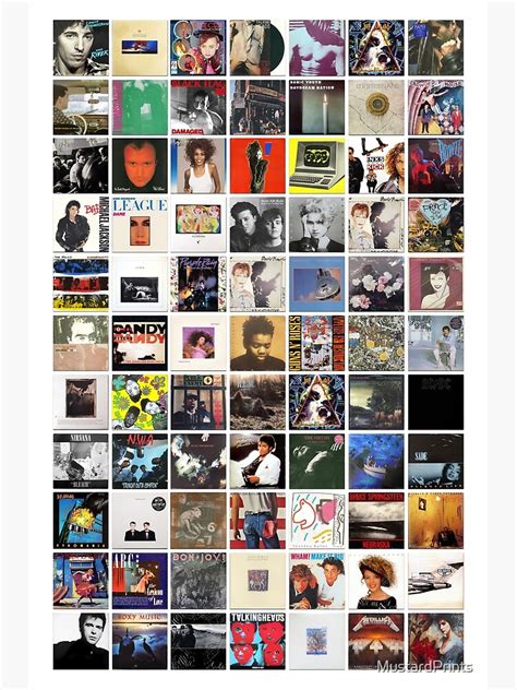 80s Vinyl Covers 1980s Music Vintage Album Cover Art Poster For
