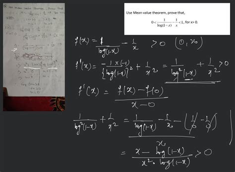 Use Mean Value Theorem Prove That 00 Filo