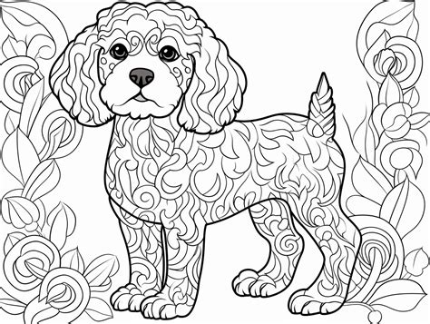 Engaging Cockapoo Coloring Experience Coloring Page