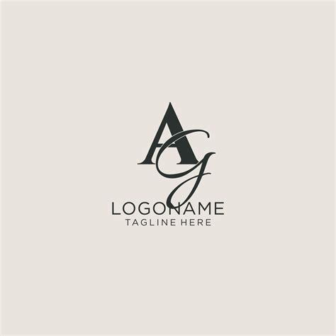 Initials Ag Letter Monogram With Elegant Luxury Style Corporate Identity And Personal Logo