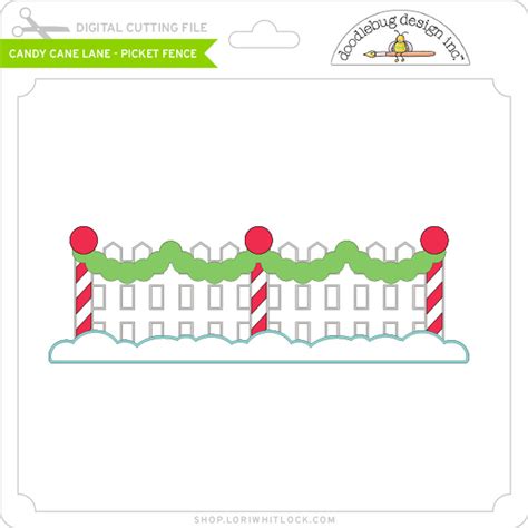 Candy Cane Lane Picket Fence Lori Whitlocks Svg Shop
