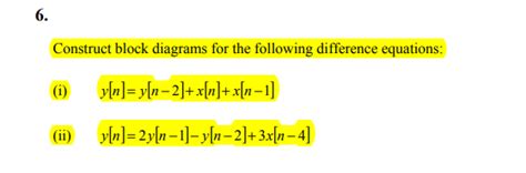 solved 6 construct block diagrams for the following