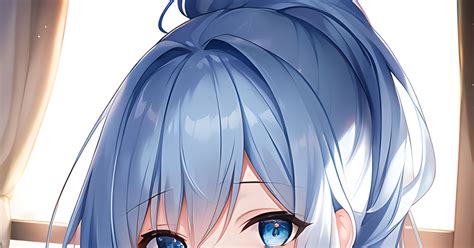 Aiart 下着姿水髪ちゃん（上半身のみ） そーだなののイラスト Pixiv