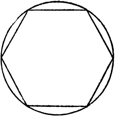 Hexagon Inscribed In Circle ClipArt ETC