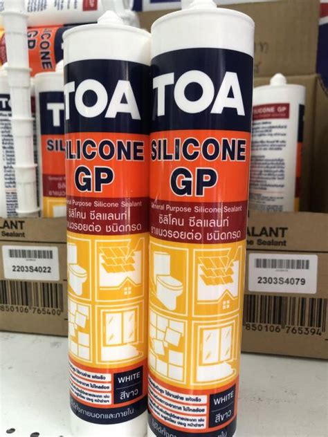 Toa กาวซิลิโคน ของแท้ Sealant Gp สีขาว ใส เทา ดำ 280ml Th