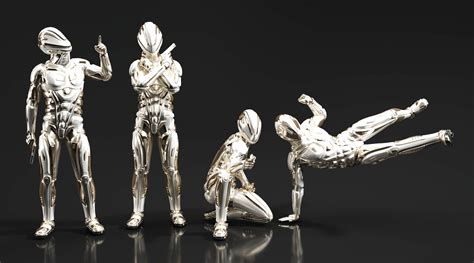 Silver Robot 3d Model By Mehrdad002100