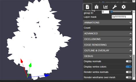 Why Does Vertex Color Display White In 500 Alpha20 Version