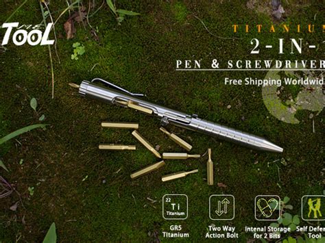 The Bullet Ant Titanium Bolt Action Multitool Pen Indiegogo