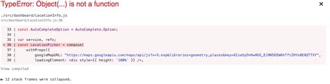 Reactjs Top Level Function Typeerror Object Is Not A Function