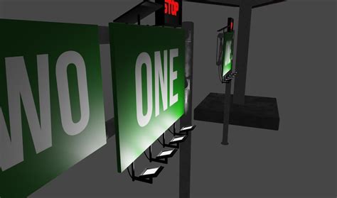 3d Model Highway Asset 001 280 Sign With Psd Template Vr Ar Low