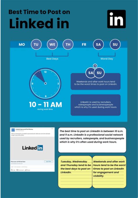 Best Time To Post On Linkedin In 2020 Infographic Dowsocial