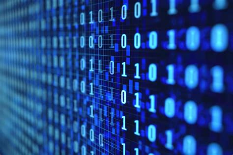 Premium Photo Vibrant Blue Binary Code Displayed On Computer Screen Backdrop