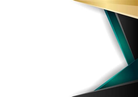 Green And Gold Abstract Geometric Certificate Template