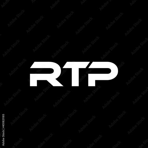 Rtp Letter Logo Design With Black Background In Illustrator Vector Logo Modern Alphabet Font
