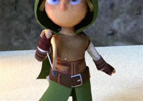 Low Poly Chibi Archer Cgtrader