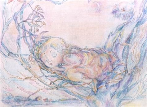Иллюстрация Дюймовочка в стиле детский | Illustrators.ru