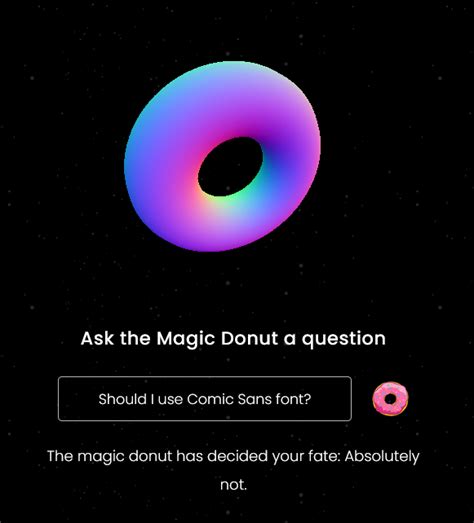 Magic Donut Of Fate Showcase Three Js Forum