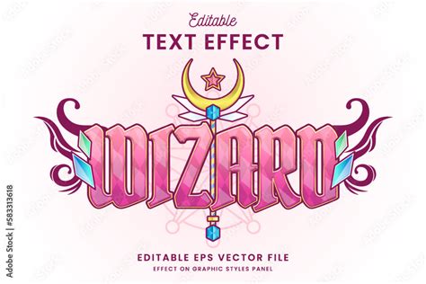 Decorative Editable Wizard Text Effect Vector Design Stock Vector Adobe Stock
