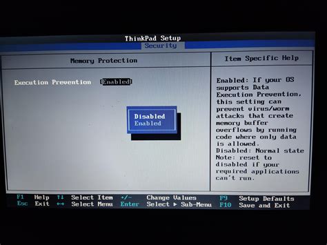 Bios Data Execution Prevention Disabling Of It Give Me Some