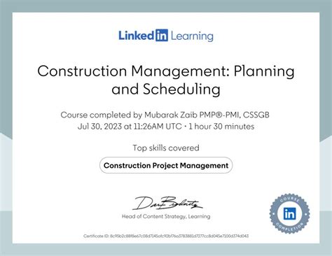 Certificate Of Completion Mubarak Zaib Pmp® Cssgb Leed® Green