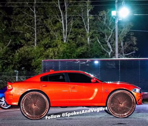 Spokes 🍊 Candy 😈 Demon On Rose 🥀 Gold Spokes Charger Hellcat Deamon Hellcatredeye
