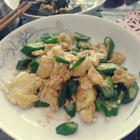 【秋葵炒鸡蛋图片】哲别做饭下厨房