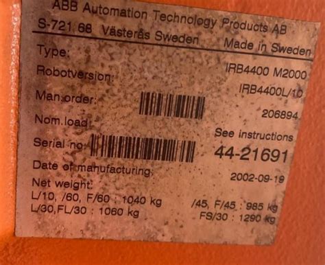 abb irb 4400l 10 2 53 meter reach 6 axis cnc mig welding robot with s4c
