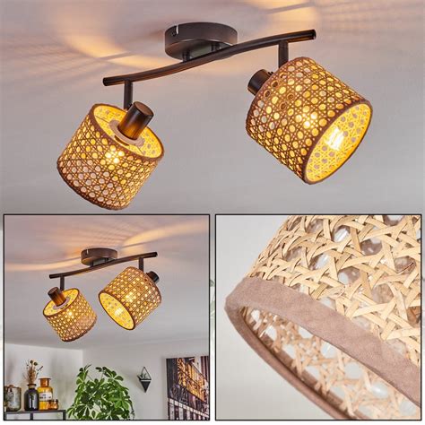 Hofstein Deckenleuchte Moderne Deckenlampe Aus Metallrattanwiener