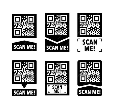 Scannen Sie Mich Symbol Mit Qr Code Inschrift Scannen Sie Mich Qr Code Etikett Premium Vektor