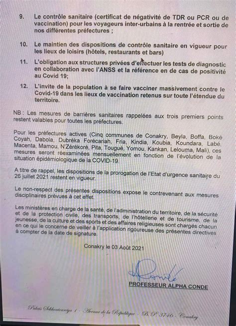 Covid 19 La Guinée Durcit Les Mesures Face à La Recrudescence Des