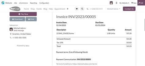 How To Set Default Terms And Conditions In Odoo 17 Accounting