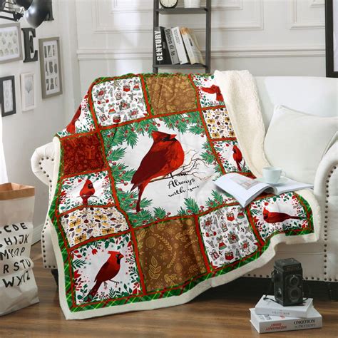 Red Cardinal Bird Fleece Blanket Bcpanddozr
