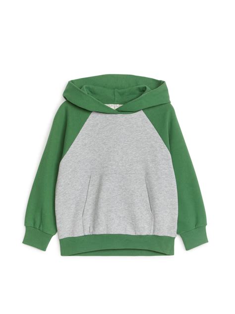 Front Pocket Hoodie Grey Melangegreen Arket
