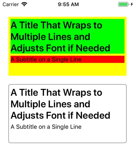 Ios How Can I Make A Multi Line Label The Correct Height When Its