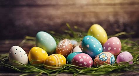 Easter Eggs In A Basket Easter Eggs In A Nest Easter Eggs In The