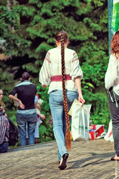 Ukrainian Rapunzel With Floor Length Braid Long Hair Ladies