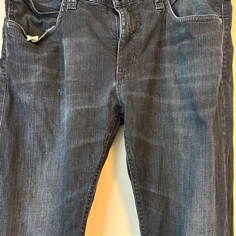 Mens Dark Blue Wash Slim Fit Jeans W34 L33 Dark Depop