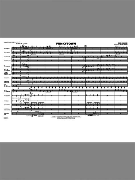 Funkytown Sheet Music Complete Collection For Marching Band
