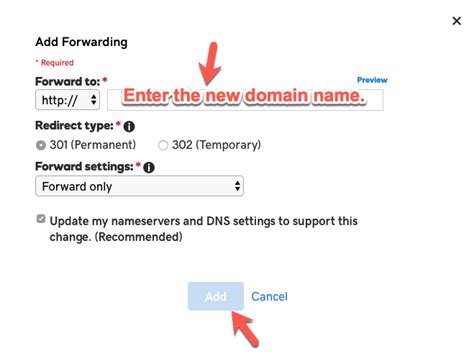 How To Redirect A Domain In Godaddy Using Domain Forwarding Infusion