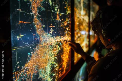 An Interactive Light Pollution Map Displayed On A Digital Screen