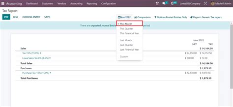 Lowa Us Sales Tax Configuration Using Odoo Accounting Module