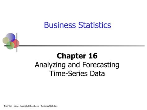 ppt chapter 16 analyzing and forecasting time series data powerpoint