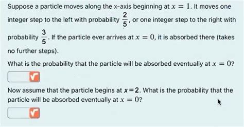 solved suppose a particle moves along the x axis beginning
