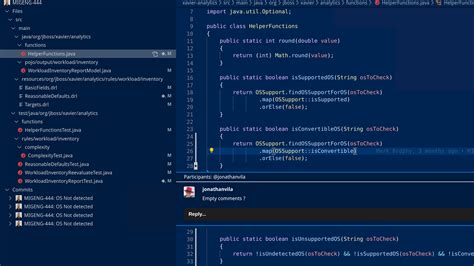 Do The Full Review On The Comments View Add Comments Modify Code Navigate Intellisense