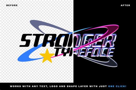 Y2K Chrome Logo Text Effect Vol 07 PSD Text Style Hyperpix