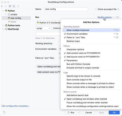Rundebug Configurations Pycharm Documentation