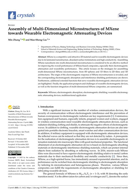 Pdf Assembly Of Multi Dimensional Microstructures Of Mxene Towards