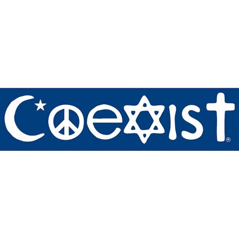 Coexist Bumper Sticker Etsy